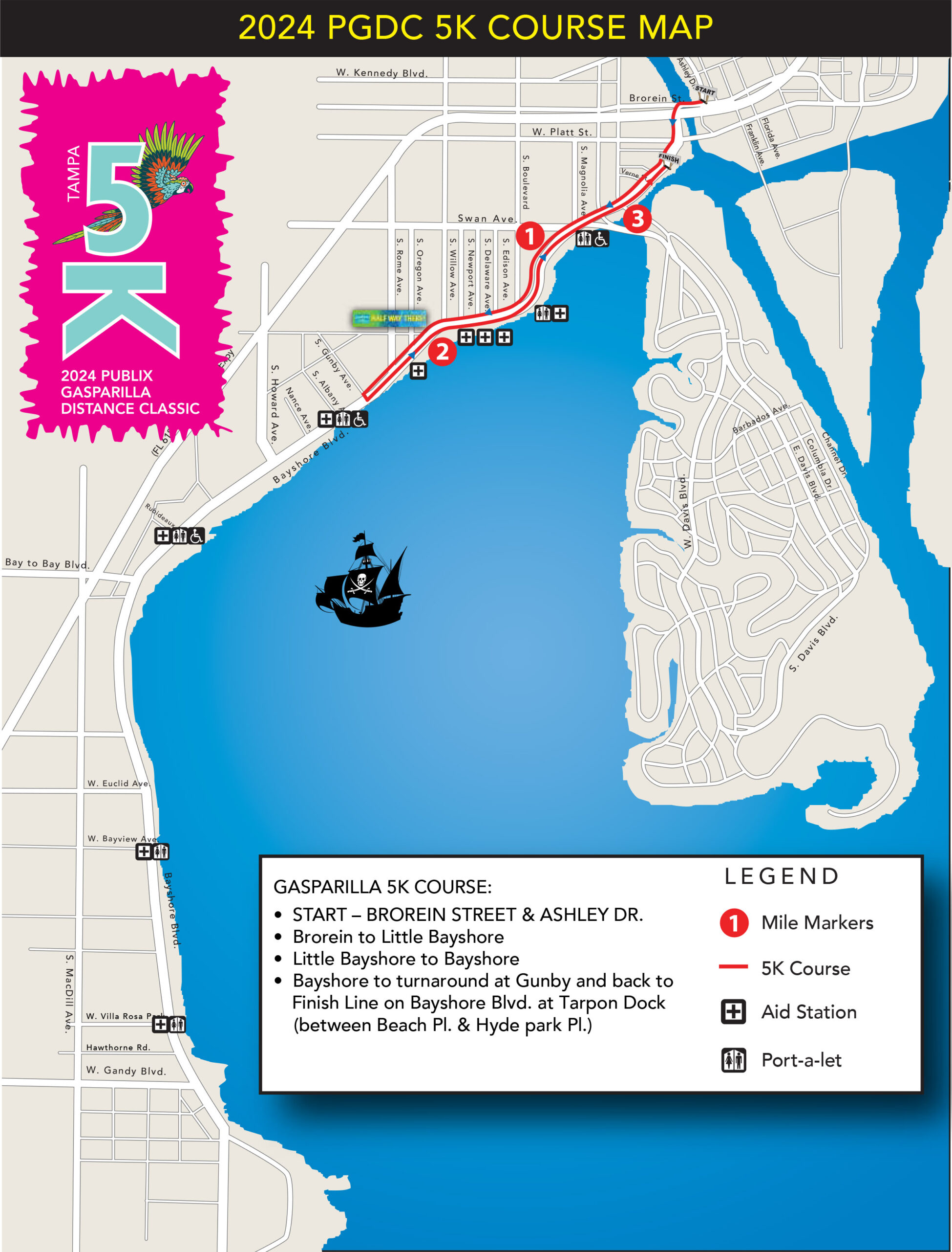 5K Course Info - Run Gasparilla