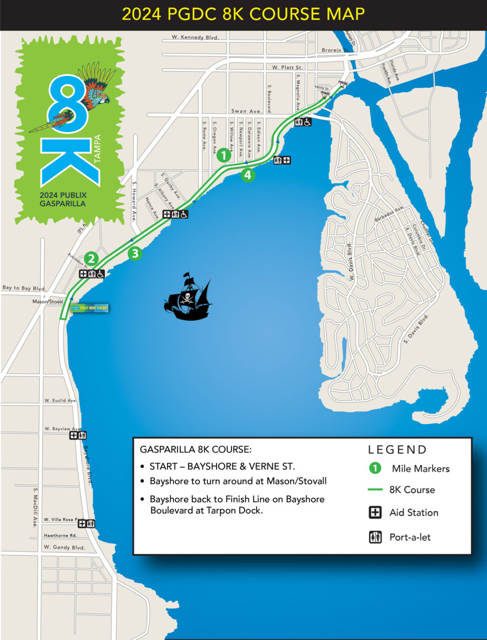 8K Course Info - Run Gasparilla