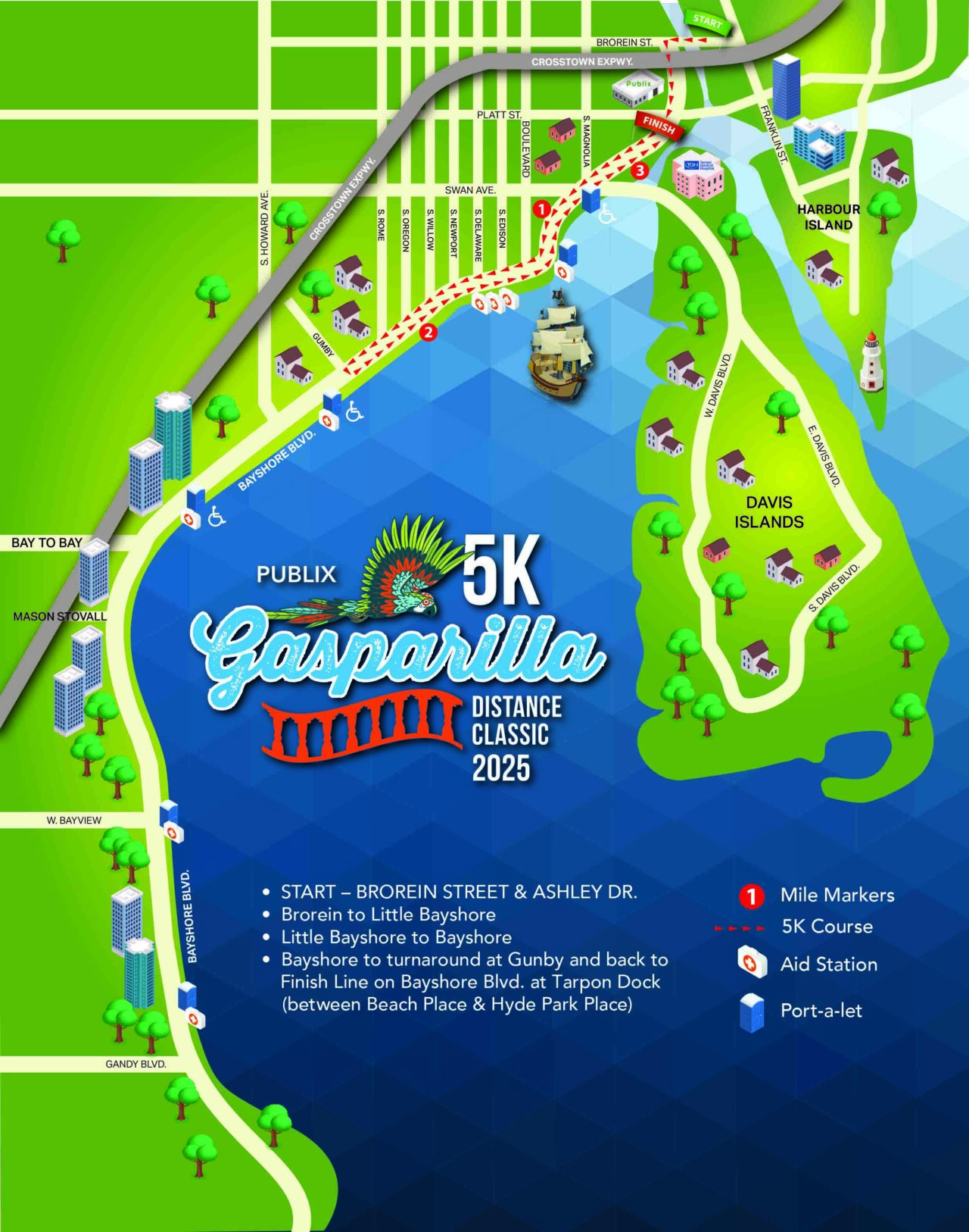 5K Course Info - Run Gasparilla